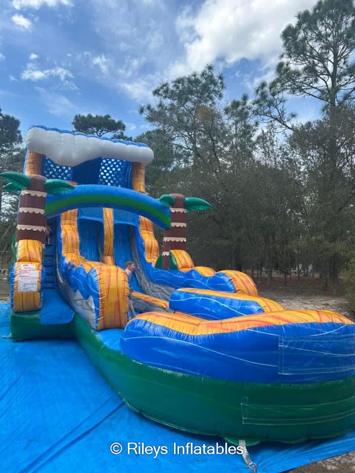 Water slides the fun way to cool off.